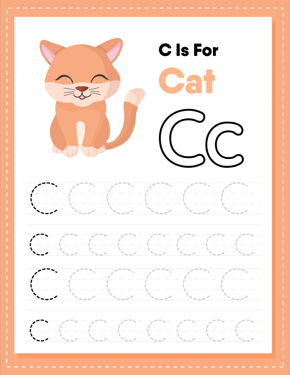 Animal Alphabet Tracing Worksheets for Kids - Etsy