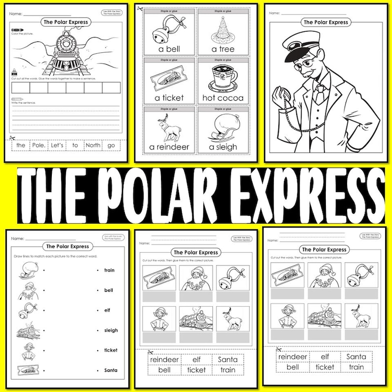 Polar Express Activity Pack | Christmas Worksheets - Etsy