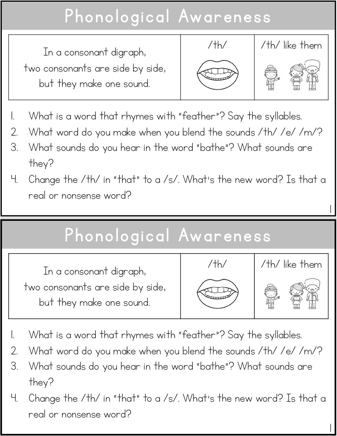 Decodables - Digraph TH - Etsy