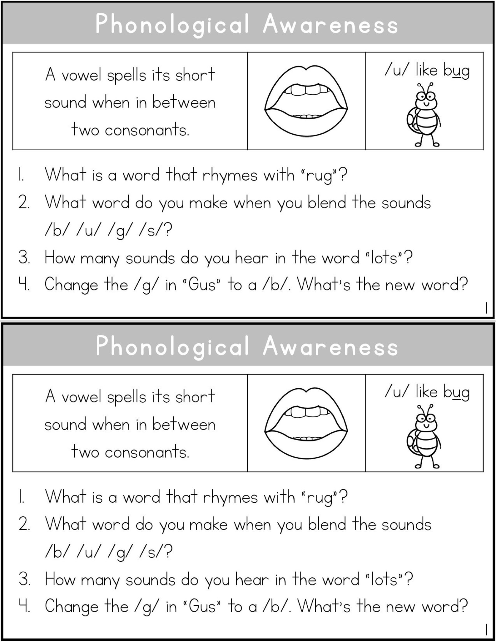 Decodables – Short Vowel U - Etsy