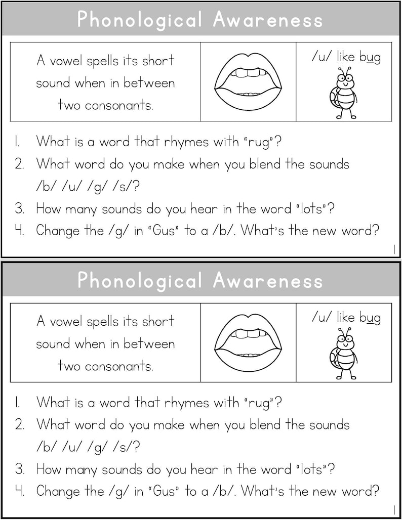 Decodables – Short Vowel U - Etsy