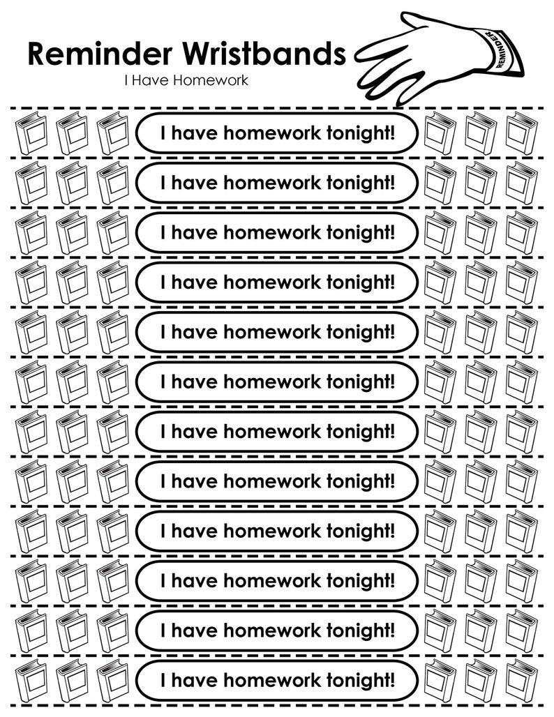 Printable Reminder Bracelets/wristbands - Etsy