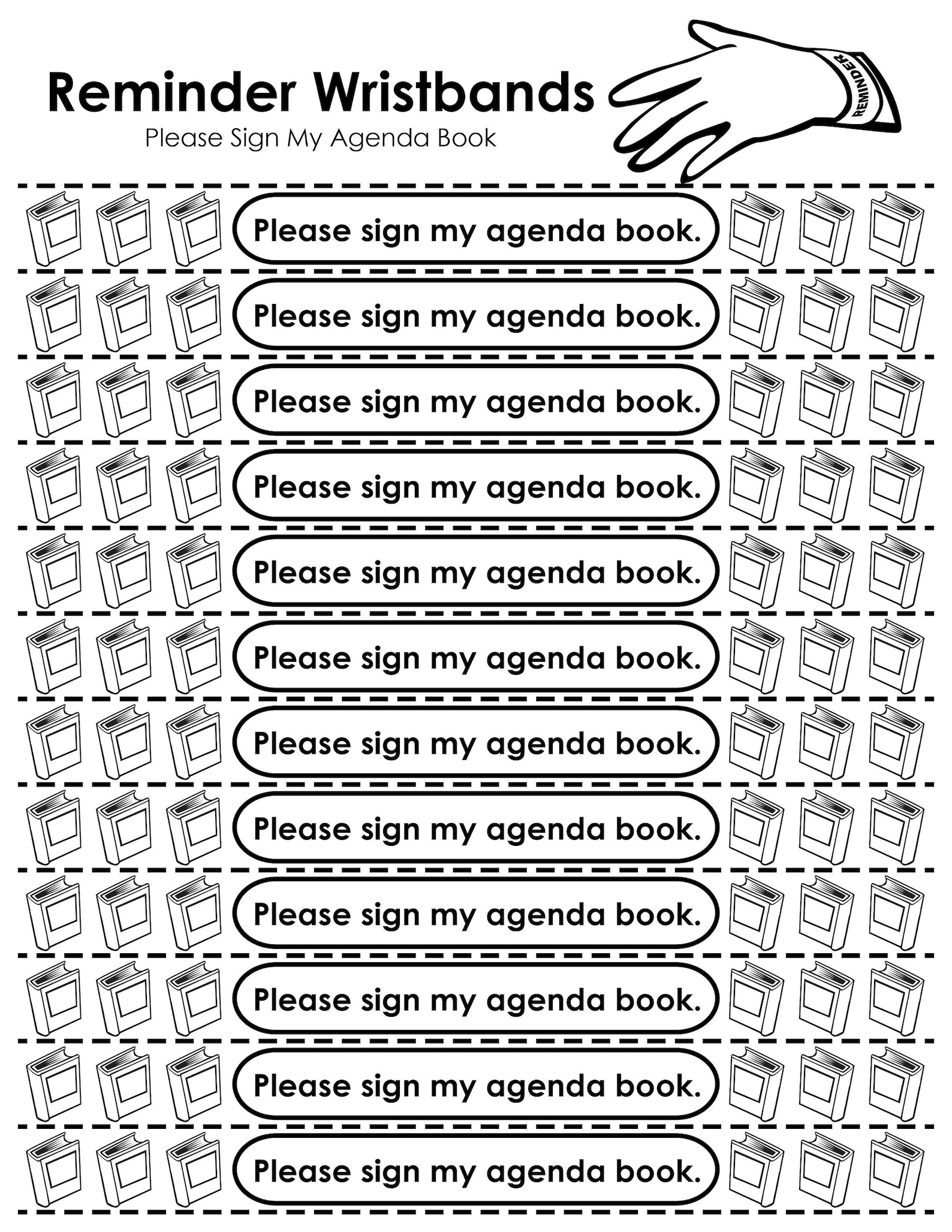 Printable Reminder Bracelets/wristbands - Etsy