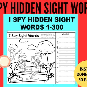 I Spy Hidden Sight Words 1-300 - Etsy