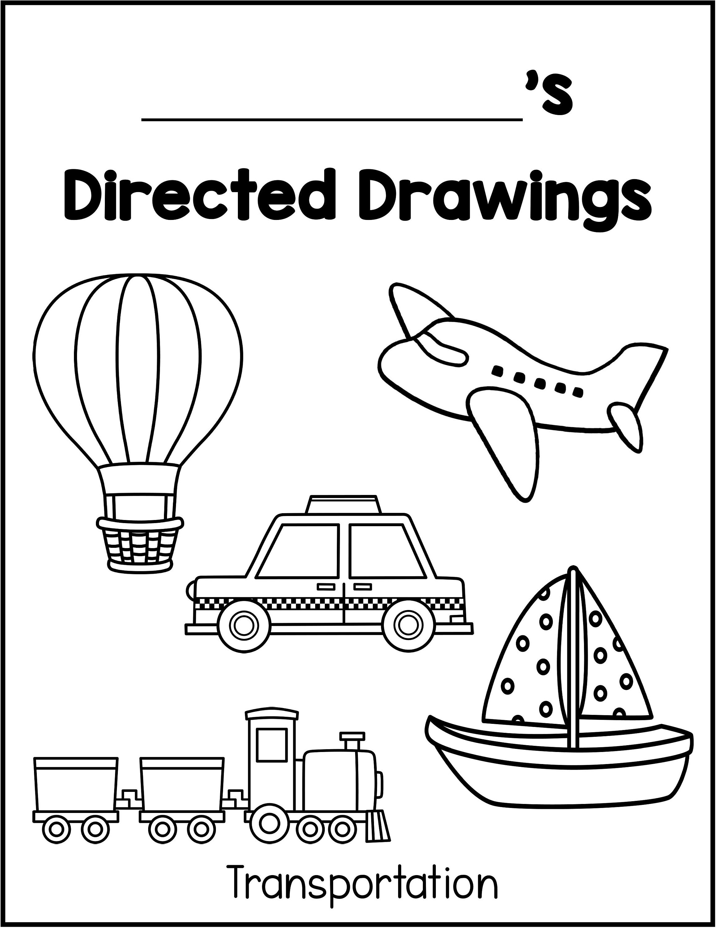 Transportation - Directed Drawing and Vocabulary Activities for Kids - Etsy