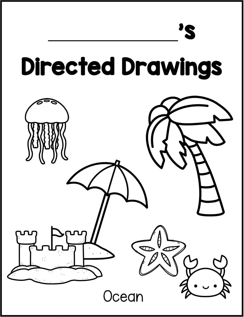 Directed Drawings – Ocean and Vocabulary Activities - Etsy