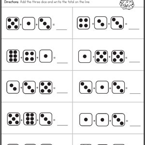Math Packets – Adding Three Numbers - Etsy