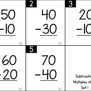 Write the Room First Grade Activity | Subtracting Multiples of 10 - Etsy