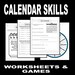 Calendar Skills and Worksheets for Students - Etsy