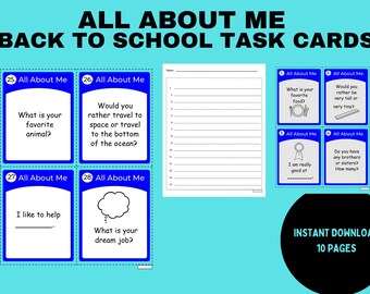 Back to School All About Me - Etsy