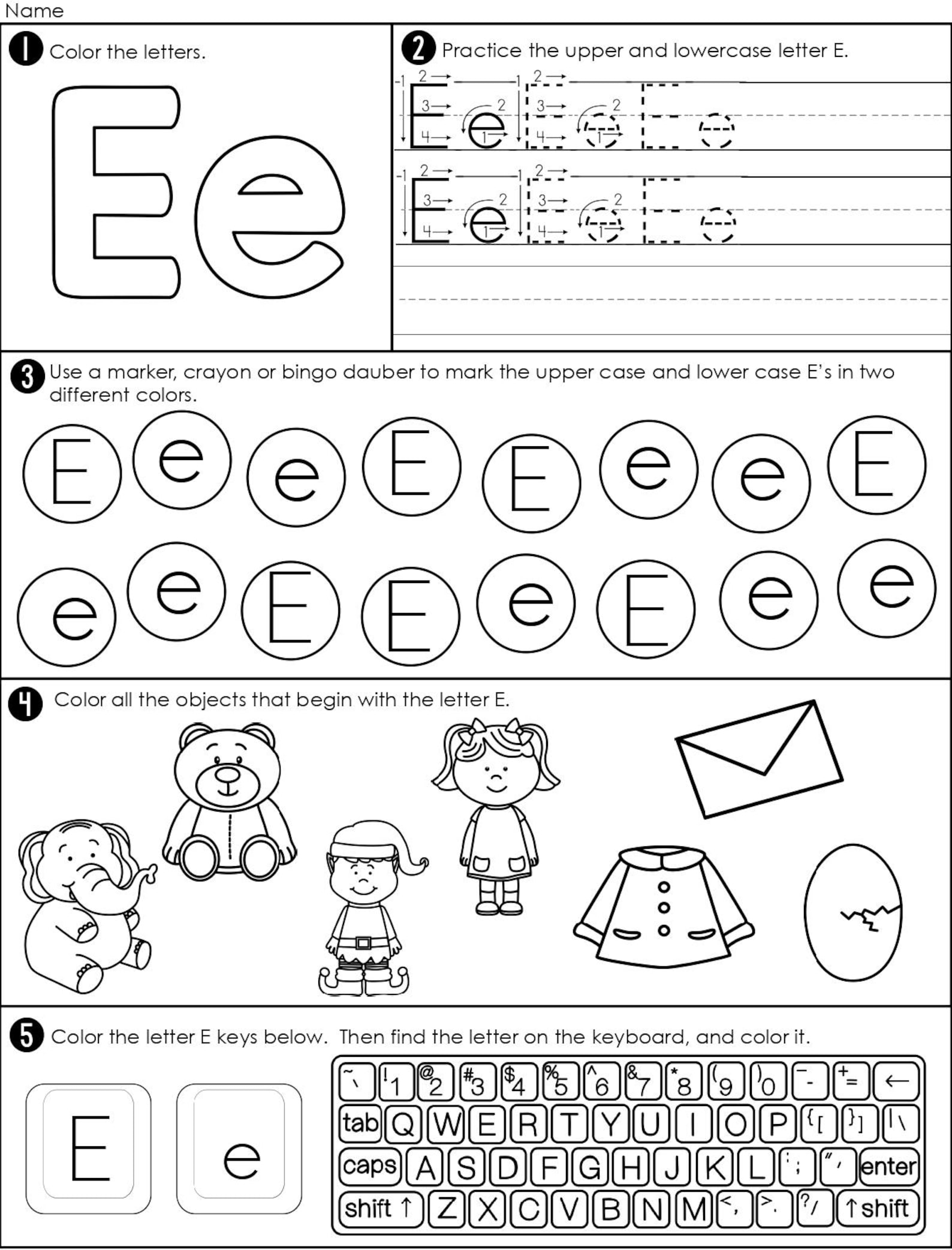 Alphabet Printable Activity Worksheets - Etsy