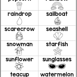 Compound Words Rainbow Craft - Etsy