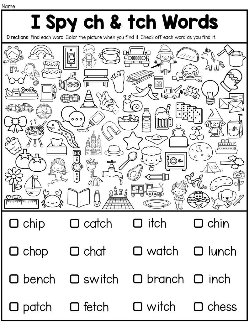 Decodables – Digraph CH - Etsy