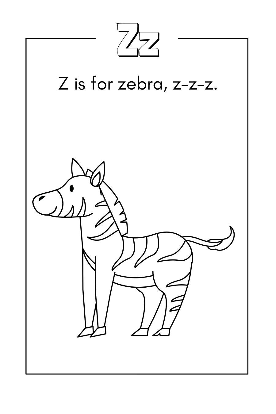 Zoo Phonics | Alphabet Animal Coloring Printables / Flash Cards - Etsy