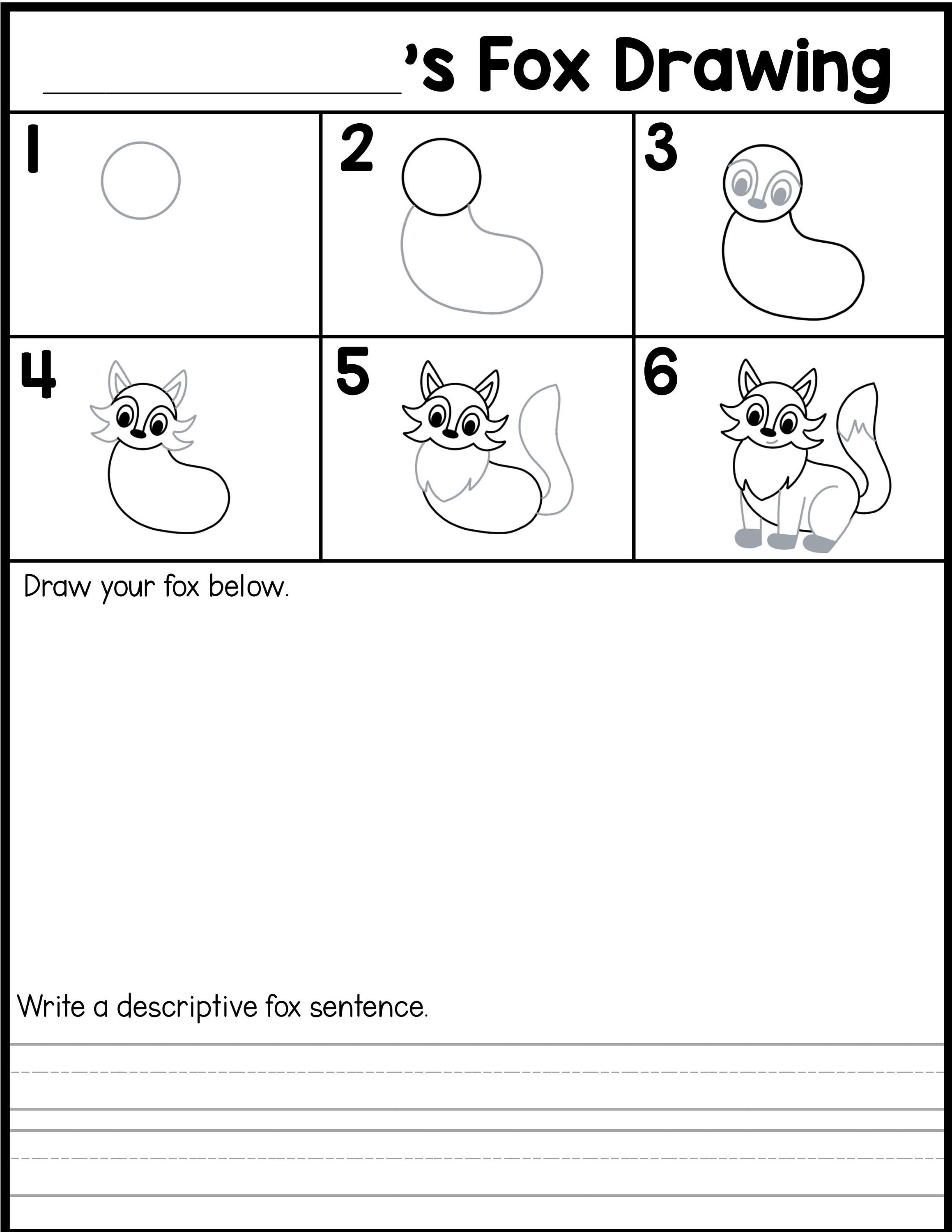 Animal Directed Drawing and Vocabulary Activity for Kids - Etsy