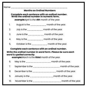 Calendar Worksheets | Weeks, Days, Months, Years Activity Worksheets - Etsy