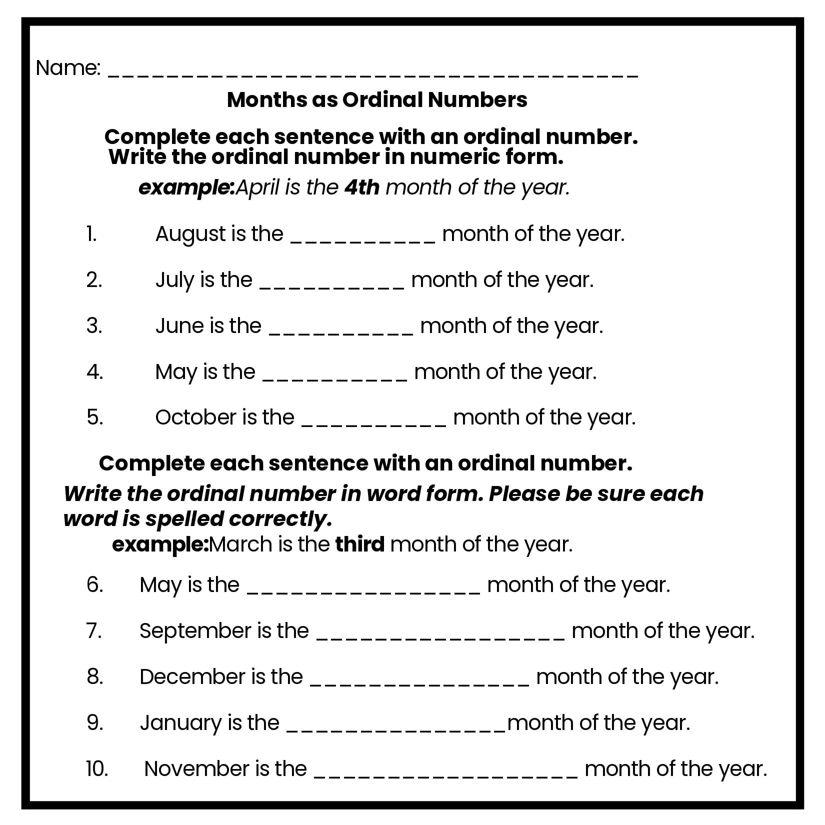 Calendar Worksheets | Weeks, Days, Months, Years Activity Worksheets - Etsy