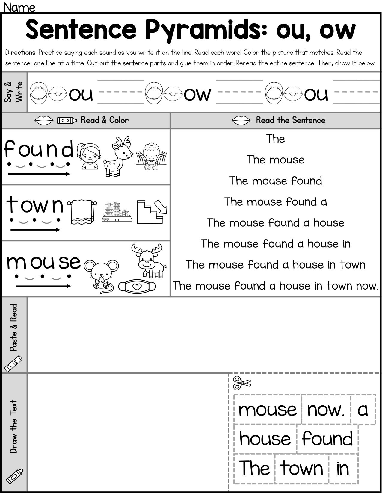 Daily Phonics Review – Sentence Pyramids - Etsy