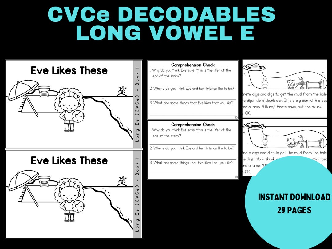 Decodables – Cvce Long Vowel E - Etsy