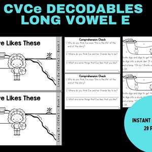 Decodables – Cvce Long Vowel E - Etsy