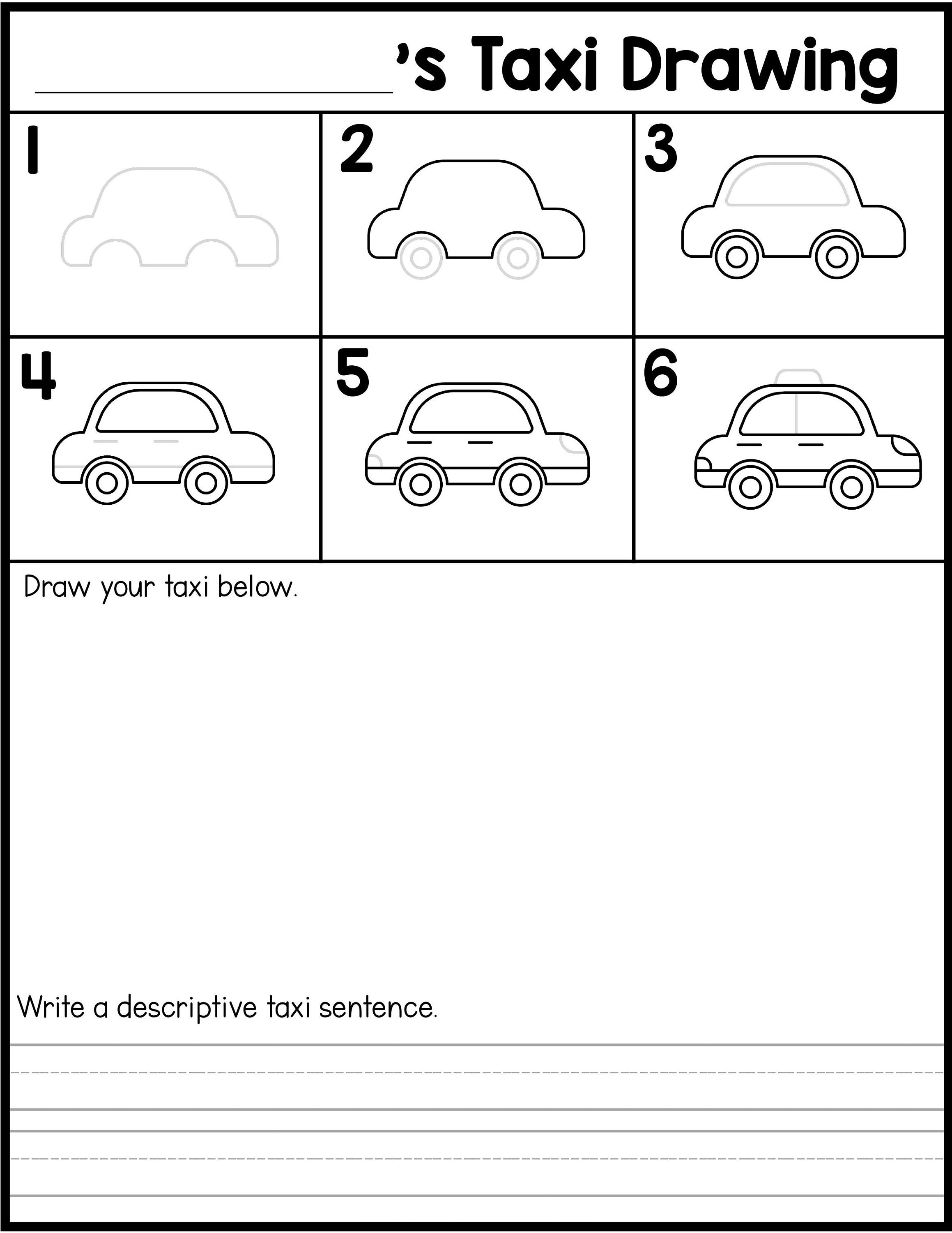 Transportation - Directed Drawing and Vocabulary Activities for Kids - Etsy