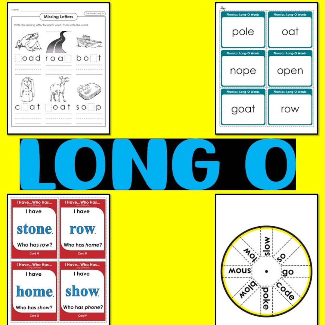 Long O Worksheets | Science of Reading | Phonics Packet, Long O' - Etsy