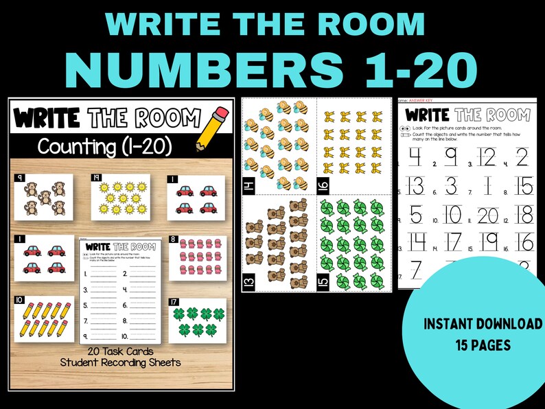 Write the Room Kindergarten Activity | Addition to 10 - Etsy
