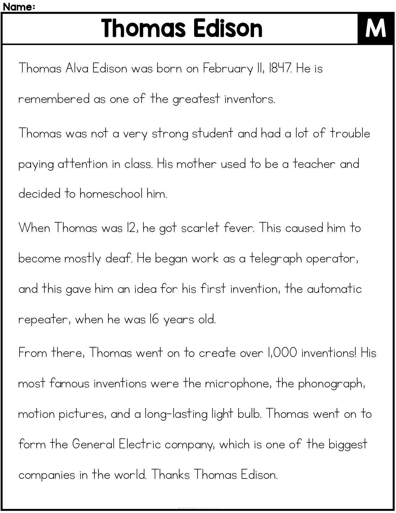 Leveled Reading Passages With Comprehension Questions | A-N - Etsy