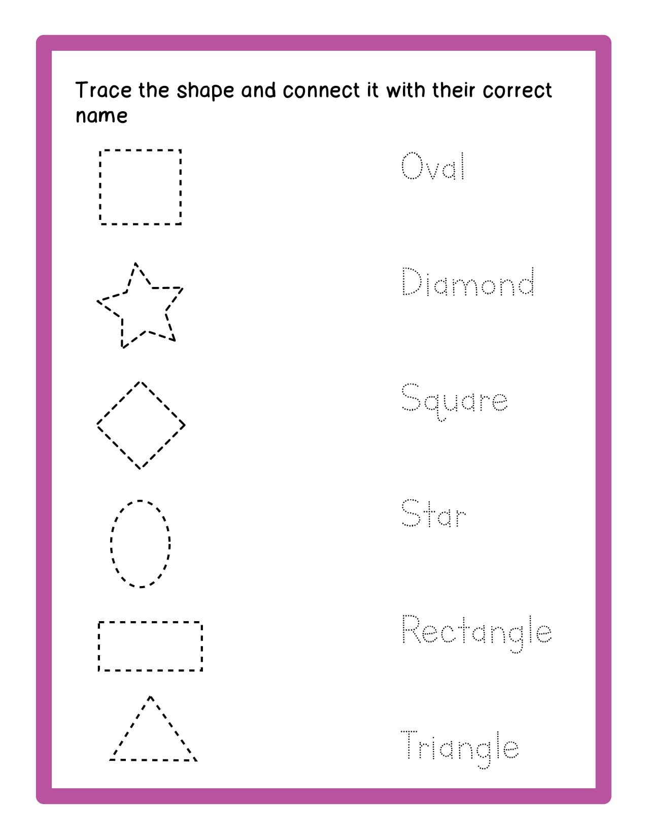 Shapes Recognition Worksheets: Special Needs Activities (PDF Pattern ...