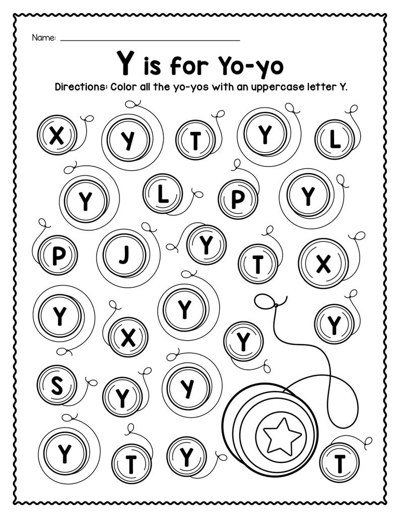 Alphabet Hunt Letter Recognition Activity - Etsy