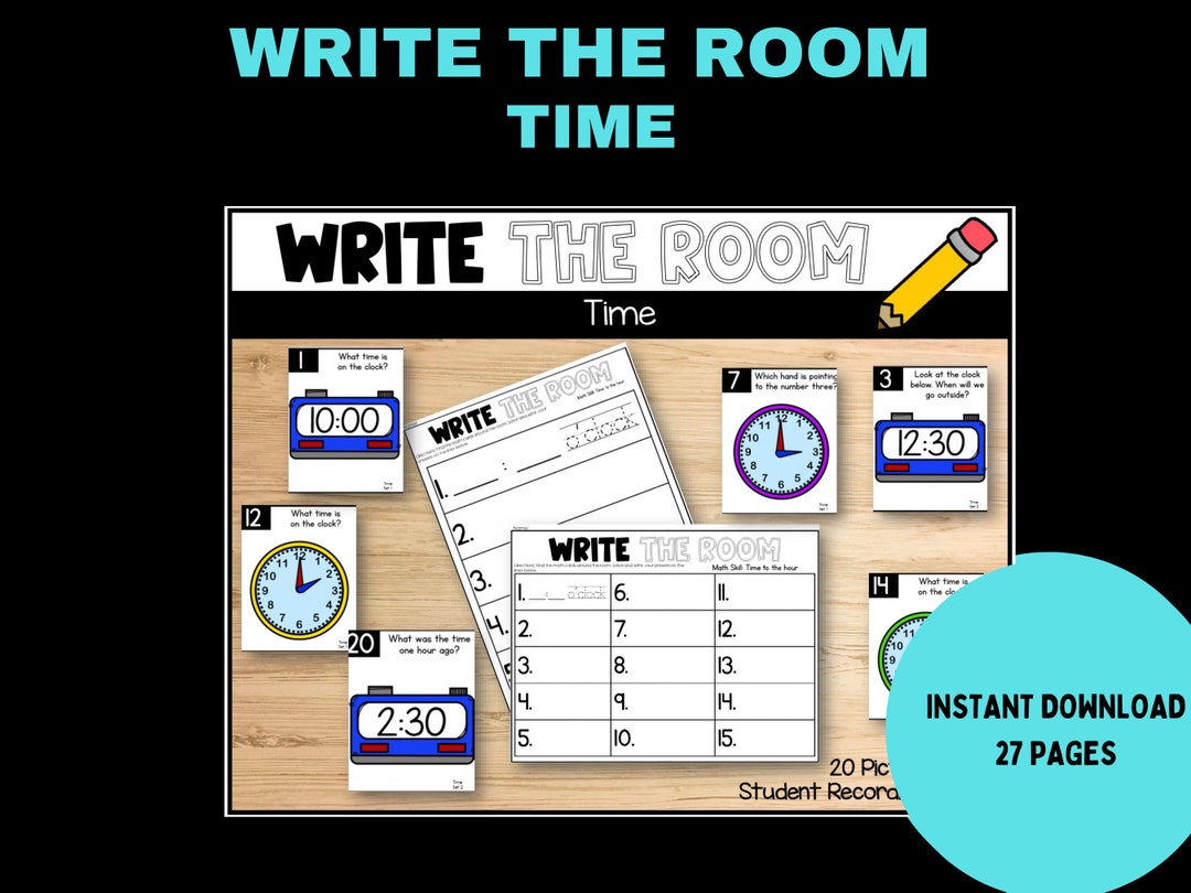 Write the Room First Grade Activities | Time - Etsy