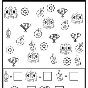 Chinese New Year Printable Activity Worksheets - Etsy