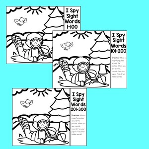 I Spy Hidden Sight Words 1-300 - Etsy
