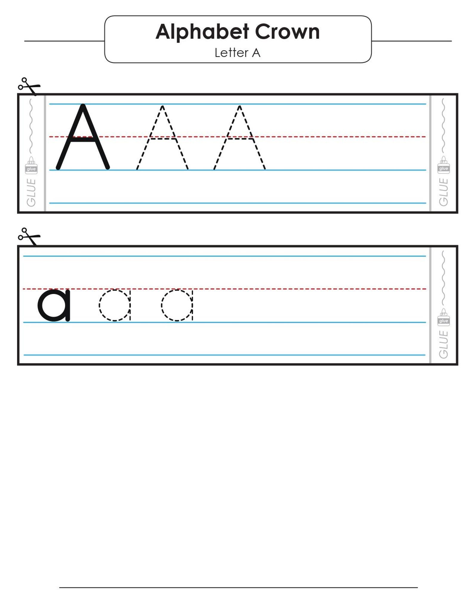 Alphabet Crowns | Trace and Color | A-Z - Etsy
