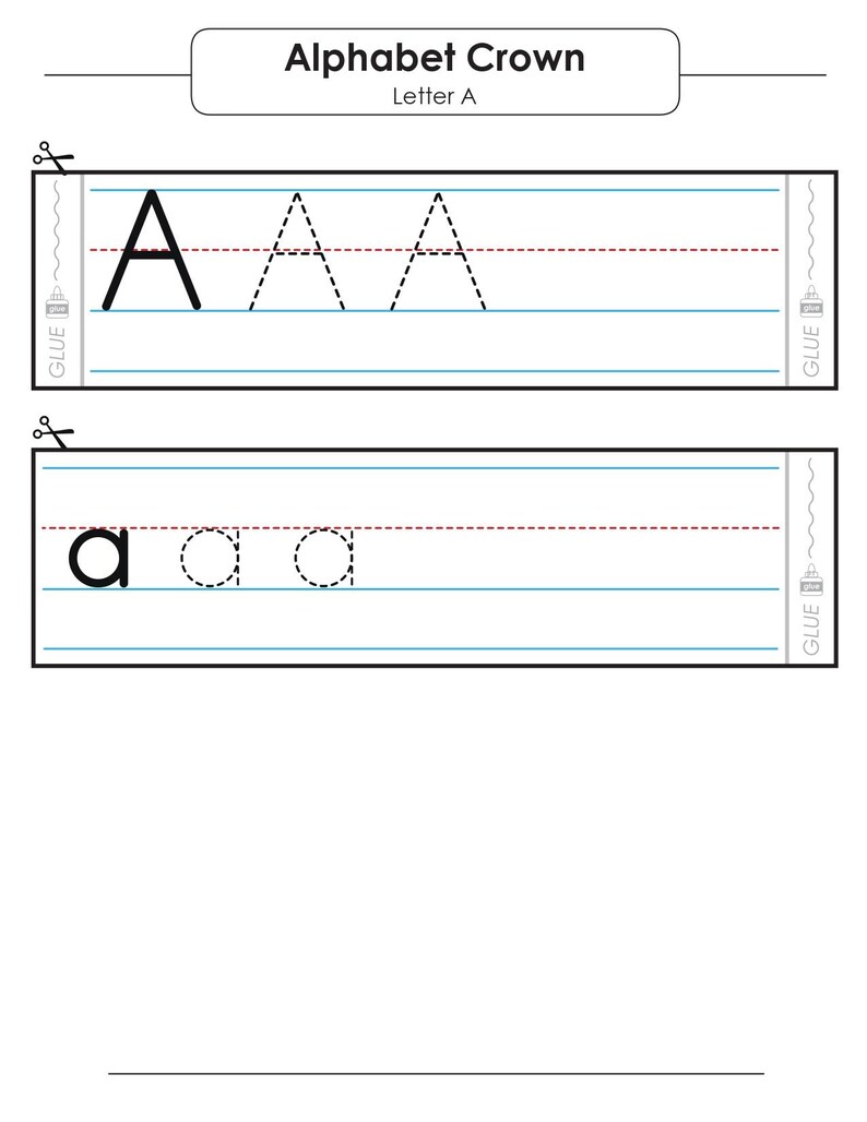 Alphabet Crowns | Trace and Color | A-Z - Etsy