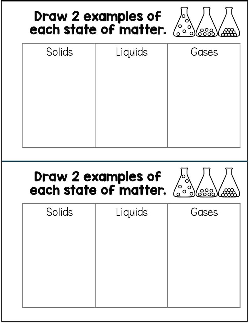 States of Matter Printable Booklets - Etsy