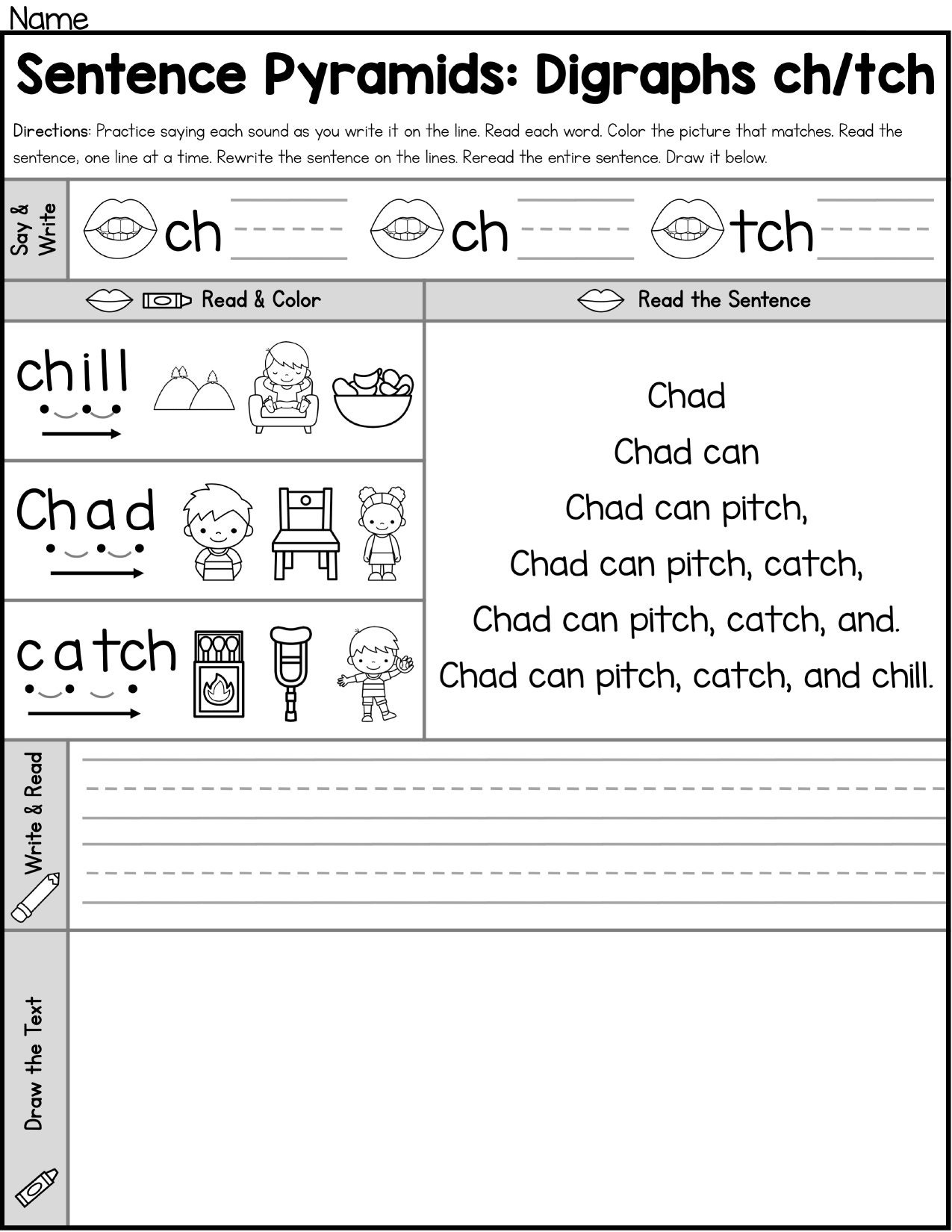 Daily Phonics Review – Sentence Pyramids - Etsy