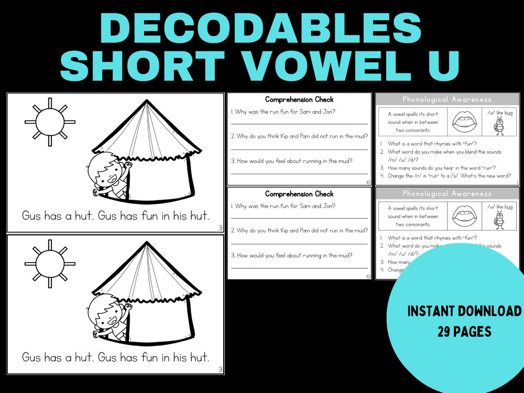 Decodables – Short Vowel U - Etsy