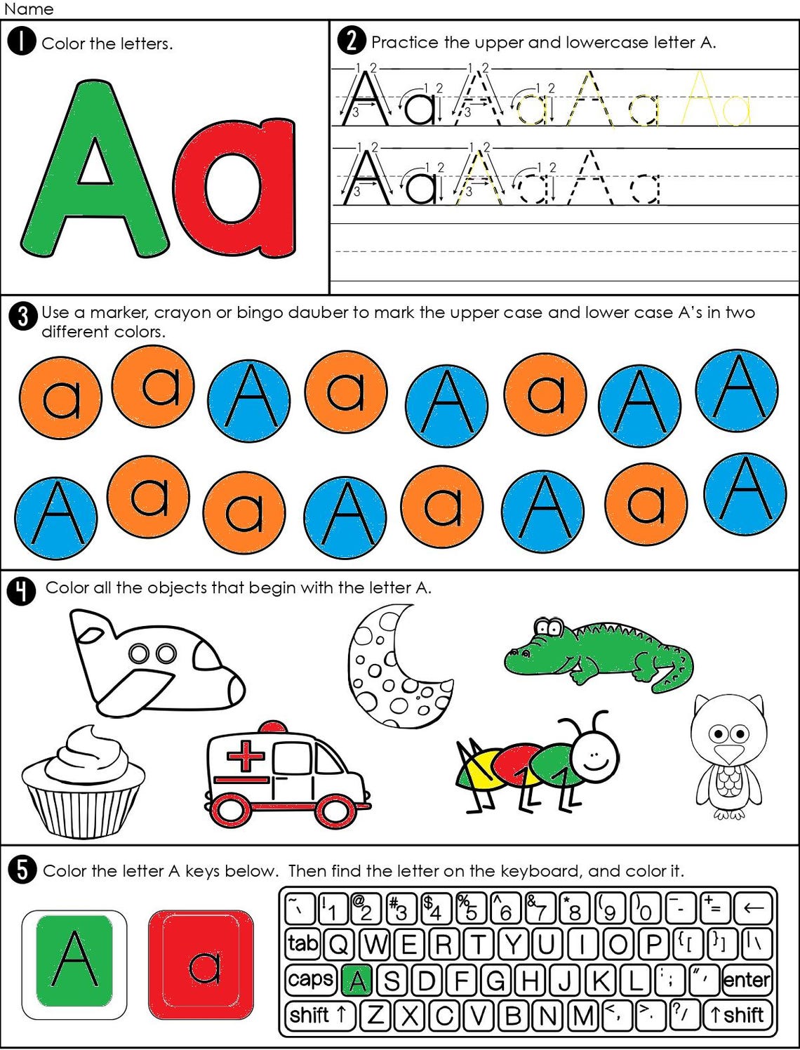 Alphabet Printable Activity Worksheets - Etsy