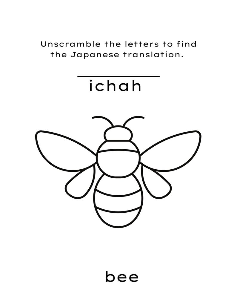 Japanese Word Scramble - Etsy