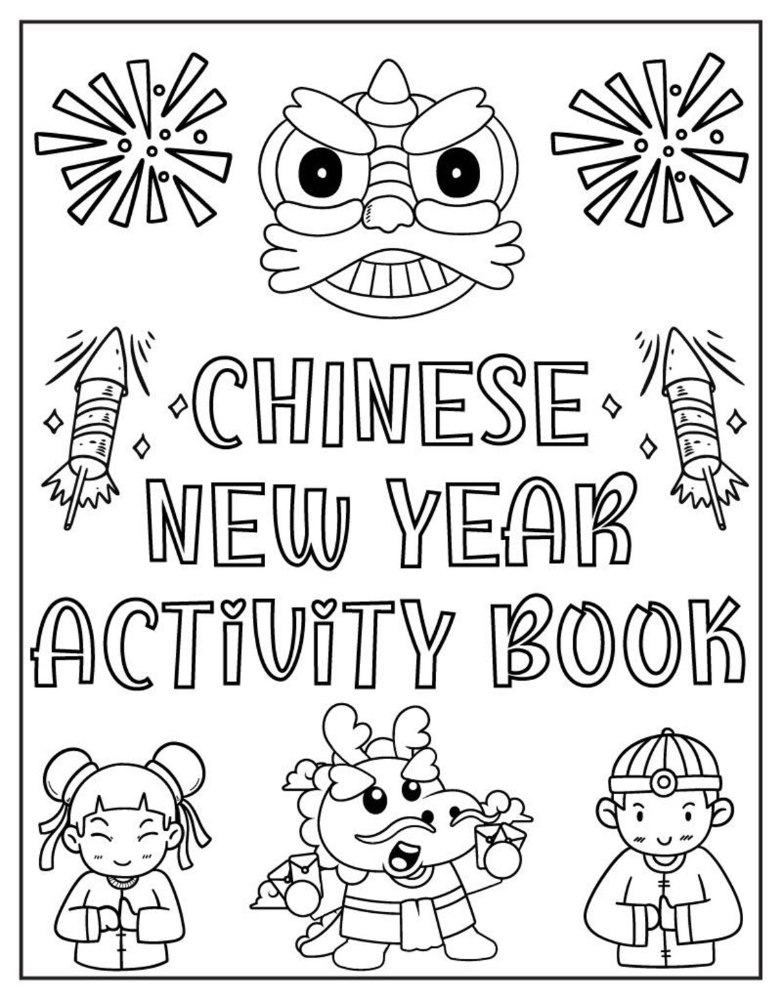 Chinese New Year Printable Activity Worksheets - Etsy