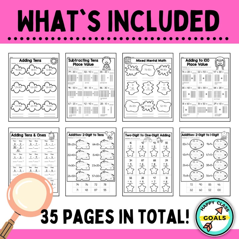 Addition and Subtraction Worksheets for First Grade - Etsy