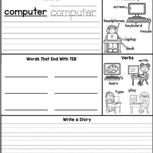 Directed Drawing - Things and Vocabulary Activity for Kids - Etsy
