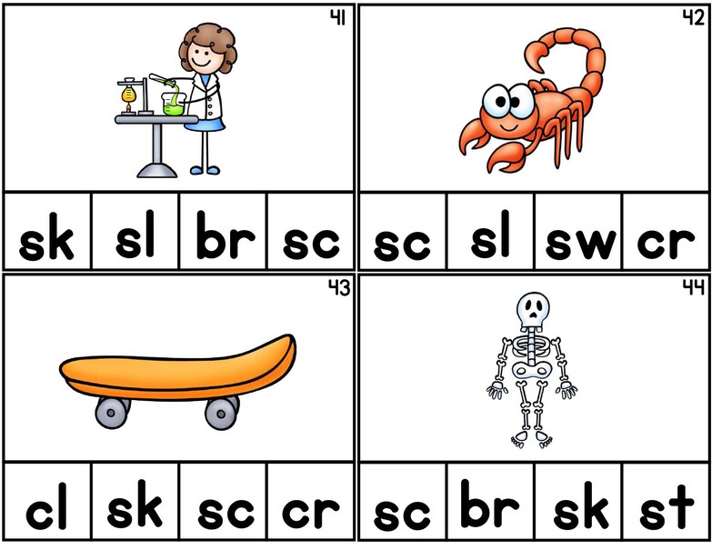 Clip a Blend Literacy Centers - Etsy