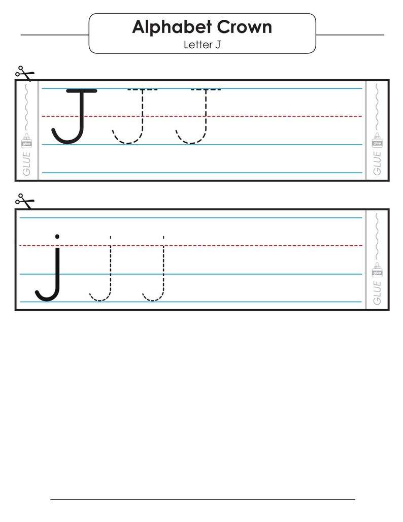 Alphabet Crowns | Trace and Color | A-Z - Etsy