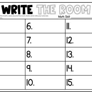 Write the Room First Grade Activity | Subtracting Multiples of 10 - Etsy