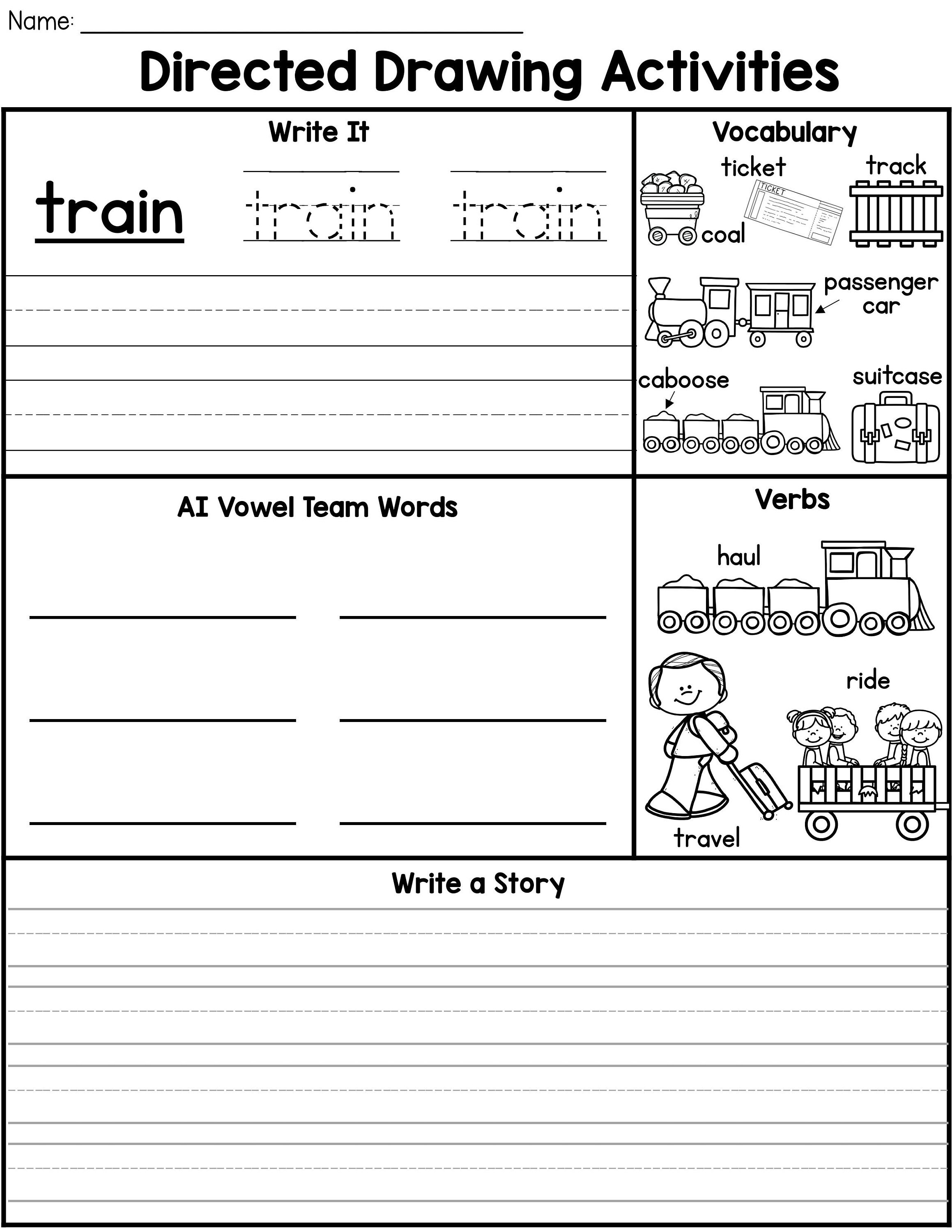 Transportation - Directed Drawing and Vocabulary Activities for Kids - Etsy