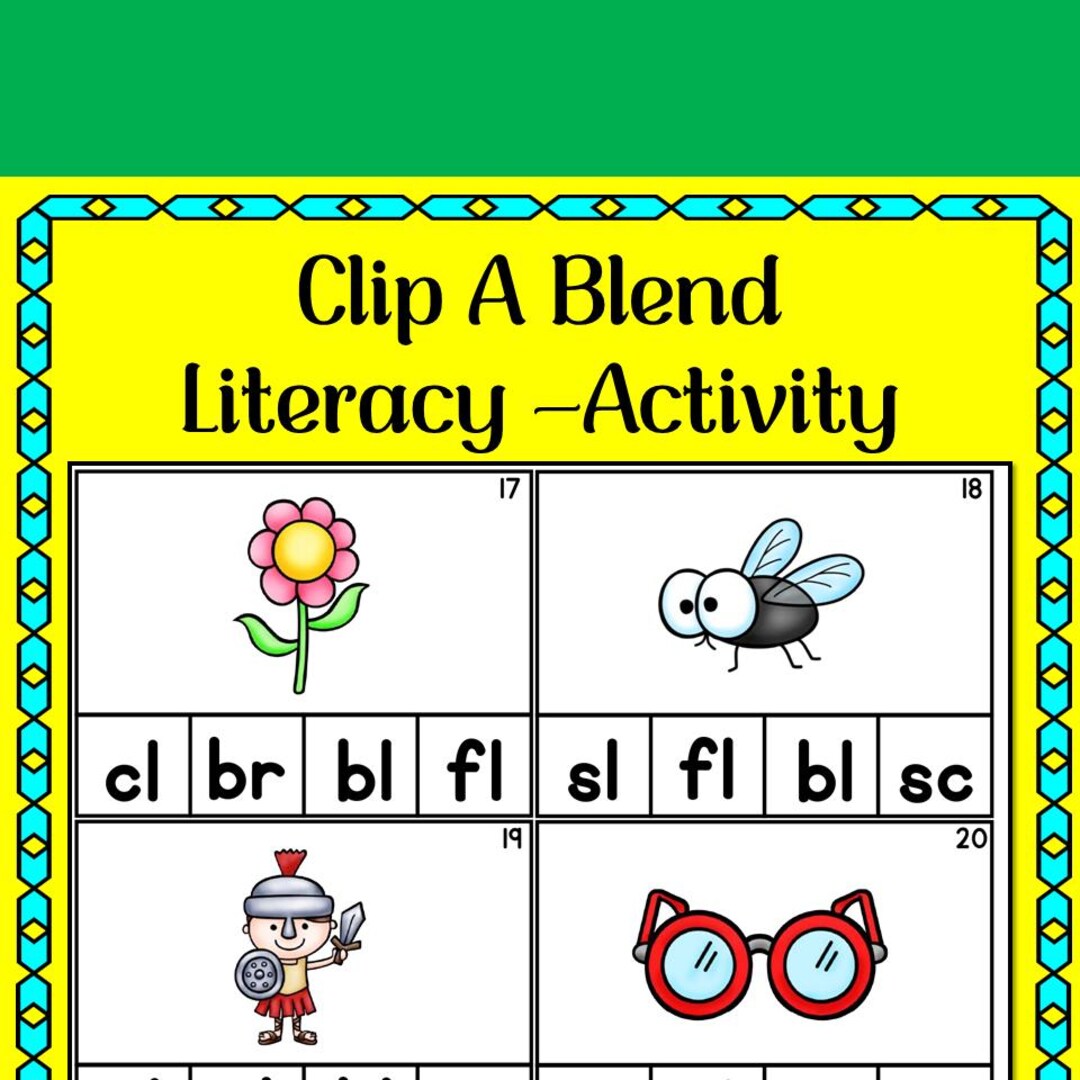 Clip a Blend Literacy Centers - Etsy