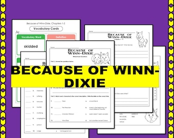 Because of Winn-dixie Tests | Quizzes | Assessments - Etsy