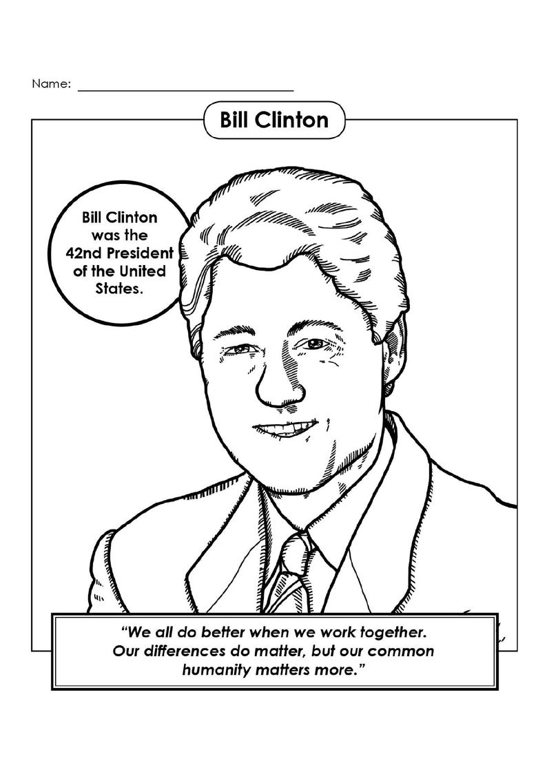 US Presidents Coloring Pages Printable | American History Coloring ...